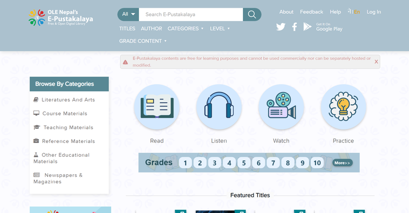 E-Pustakalaya Launched (www.pustakalaya.org) - OLE Nepal